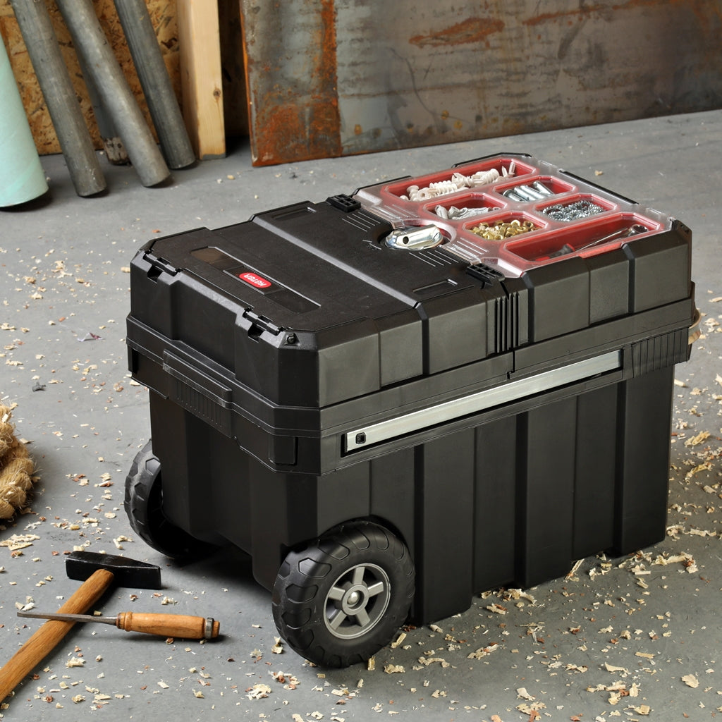 Keter Master Loader Rolling Tool Box Lockable Storage Chest Black — The ...