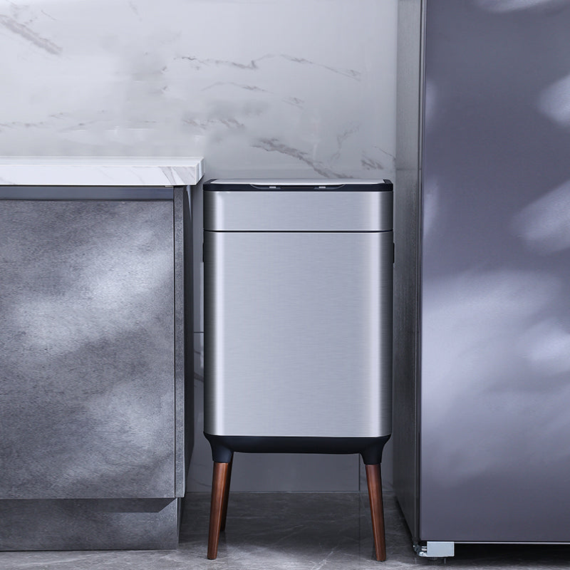 50L Kitchen Smart Sensor Bin with legs Automatic Stainless Steel Bin ...
