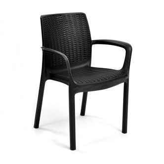Keter Bali Chair Outdoor Waterproof Rattan Design Grey — The Home Shoppe