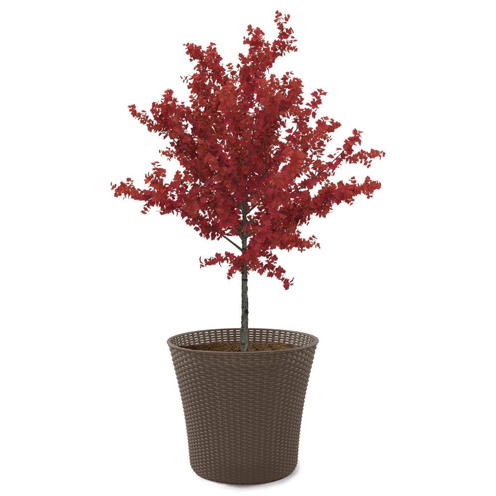 Keter Conic Planter Outdoor Flower Pot Garden Woodbrown — The Home Shoppe